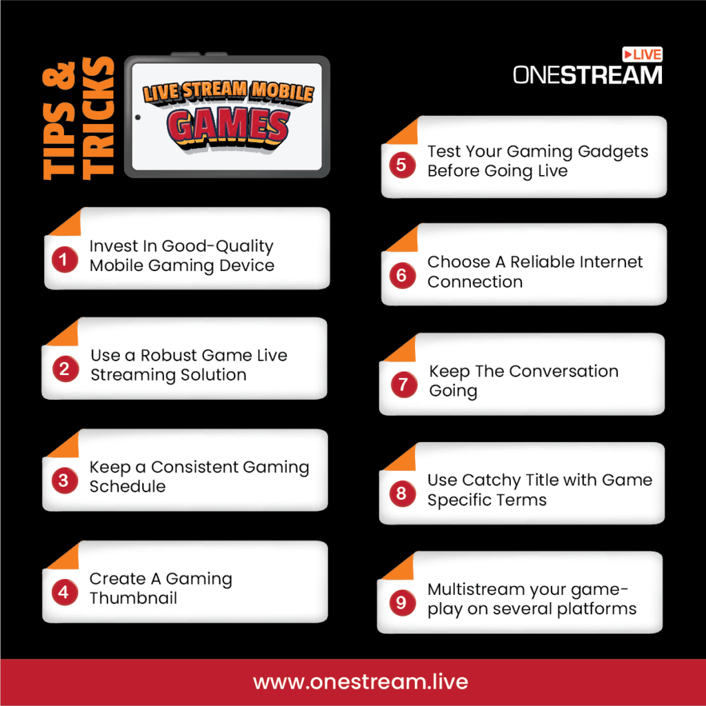 How to Live Stream Mobile Games with OneStream Live