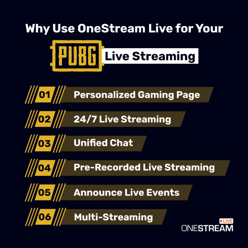 How to PUBG Live Stream Using OneStream Live