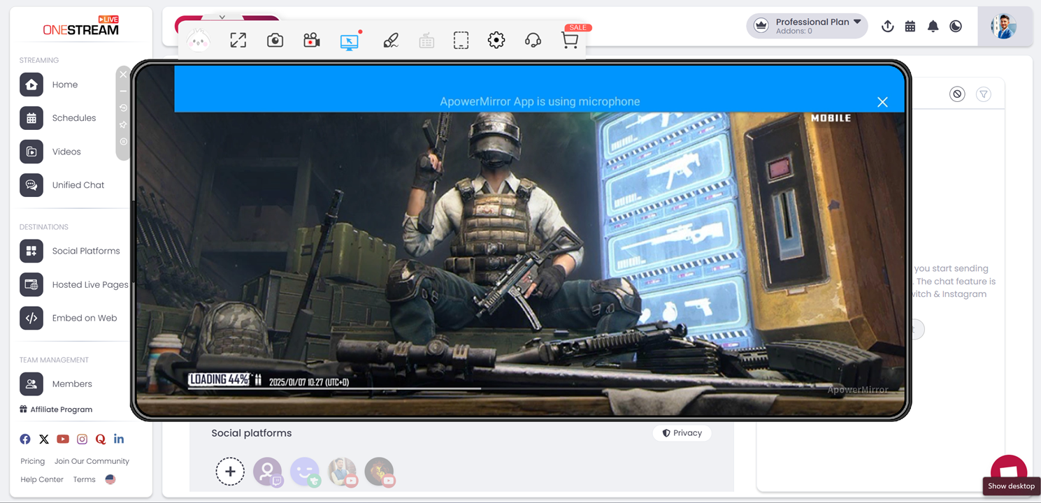 How to PUBG Live Stream Using OneStream Live